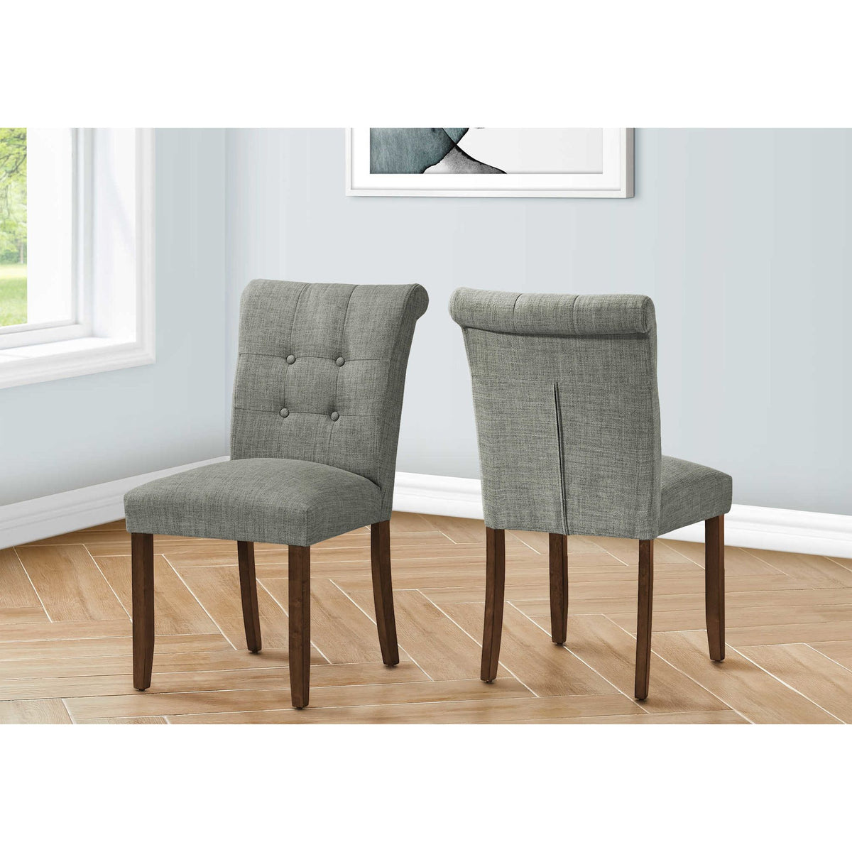 Asher Dining Chair (Set of 2) - Grey - (I1218) | schwartz-furniture