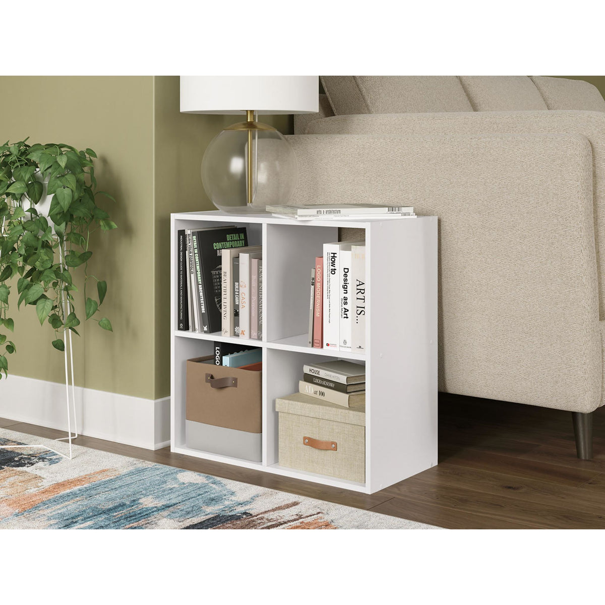 Onita Four Cube Organizer Bookcase | schwartz-furniture
