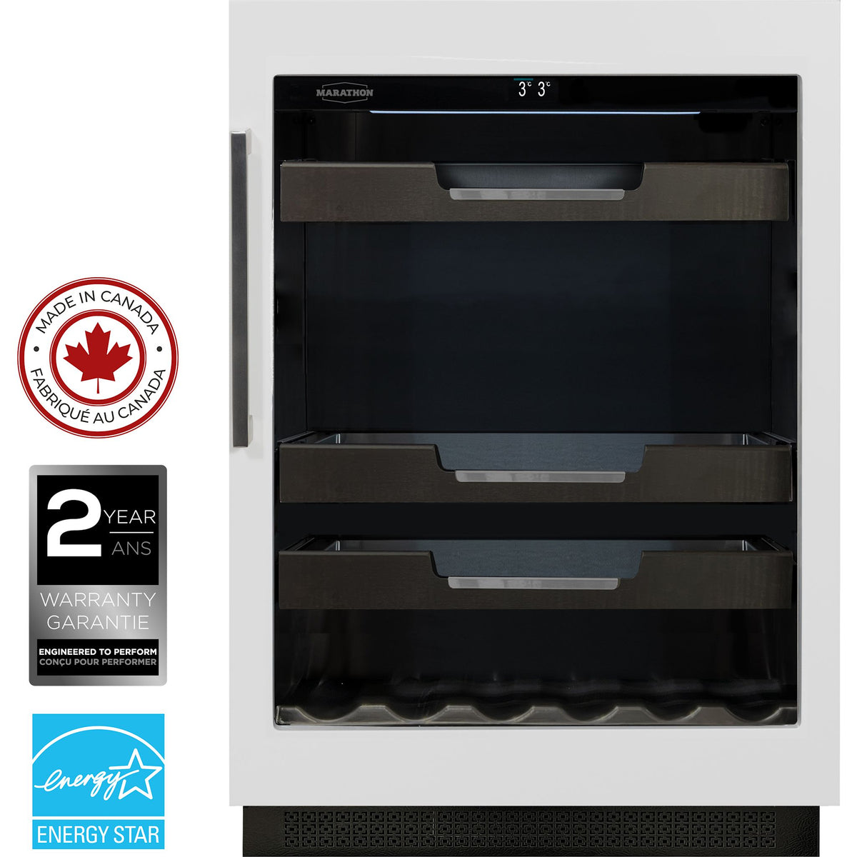 Marathon 24" Single Zone Panel Ready Beverage Cooler - Panel Ready (M4 ...