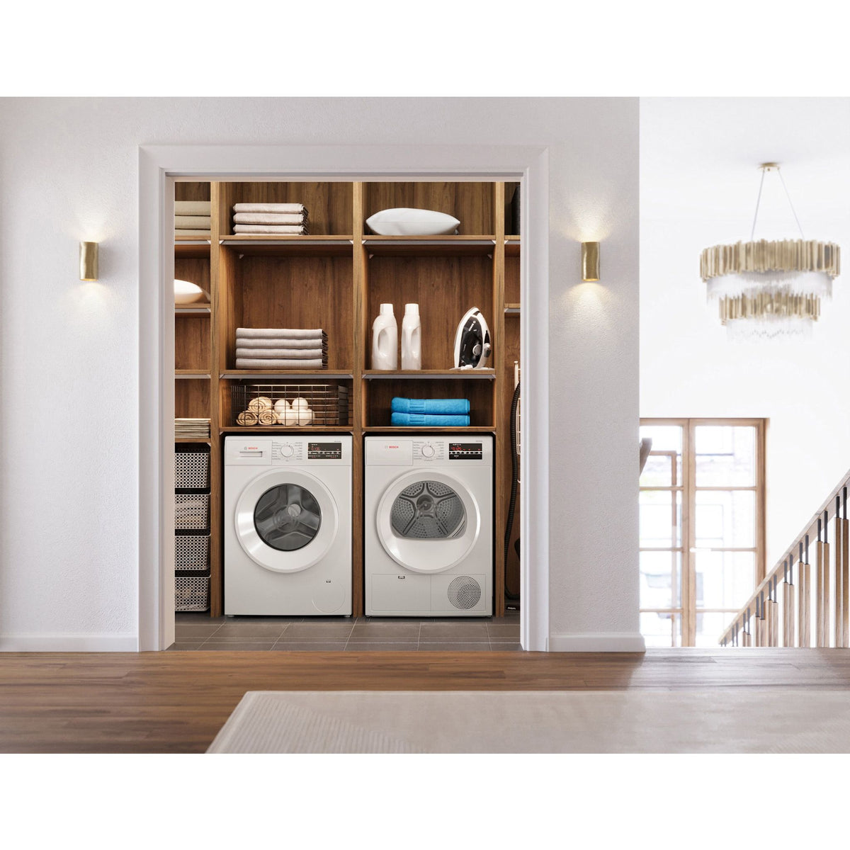 Bosch Front Load Pair (WGA14400UC-WPA12100UC) - White | schwartz-furniture